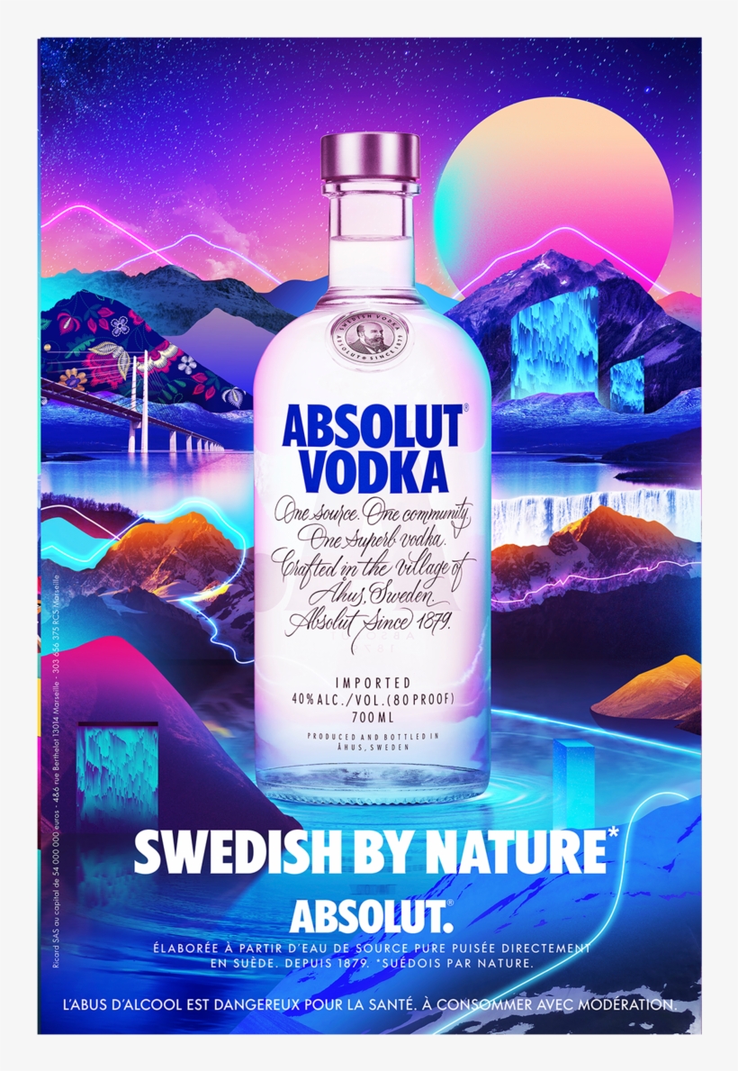 Absolut France Water - Absolut Swedish By Nature Transparent PNG ...
