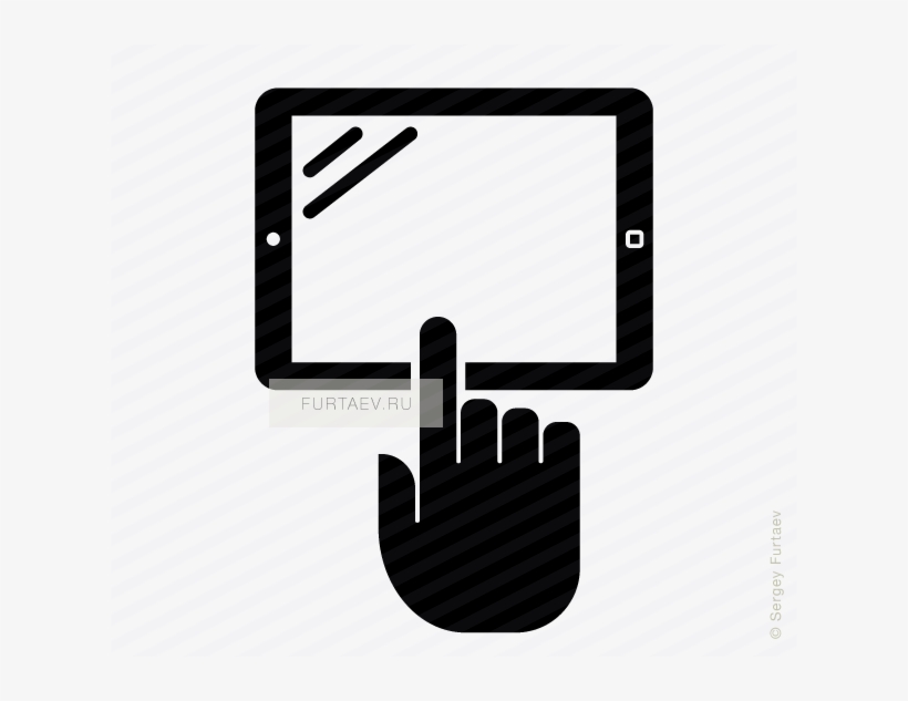 Image Black And White Download Click On Tablet Icon - Icon Transparent ...