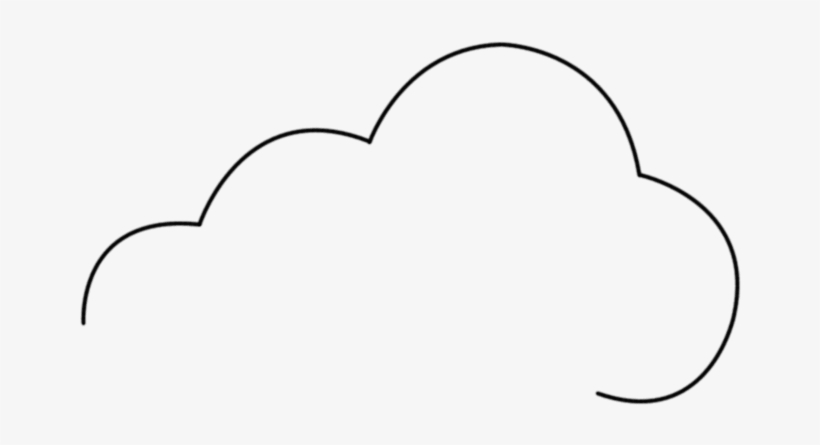 Draw Cloud - Step - Line Art Transparent PNG - 700x460 - Free Download ...