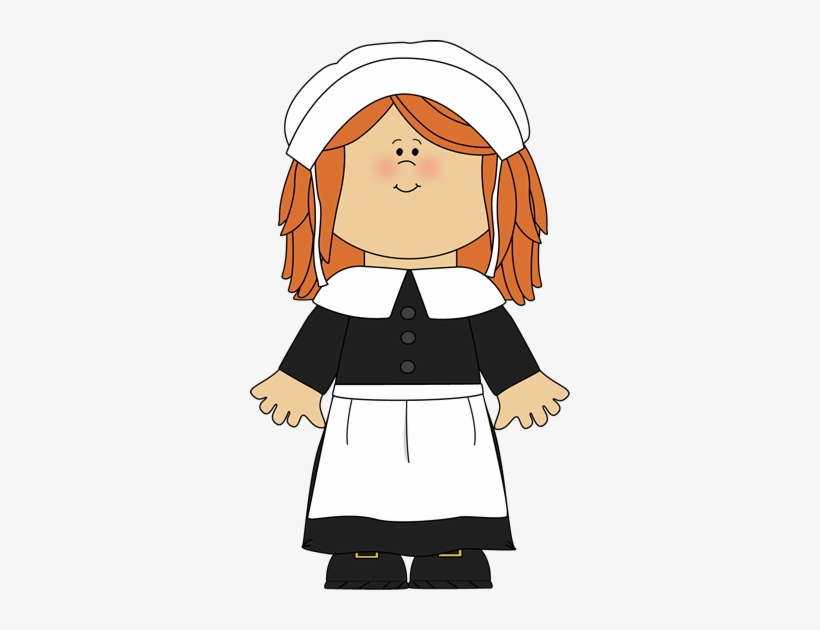 Girl Clipart Thanksgiving - Pilgrims Clipart Transparent PNG - 320x550 ...