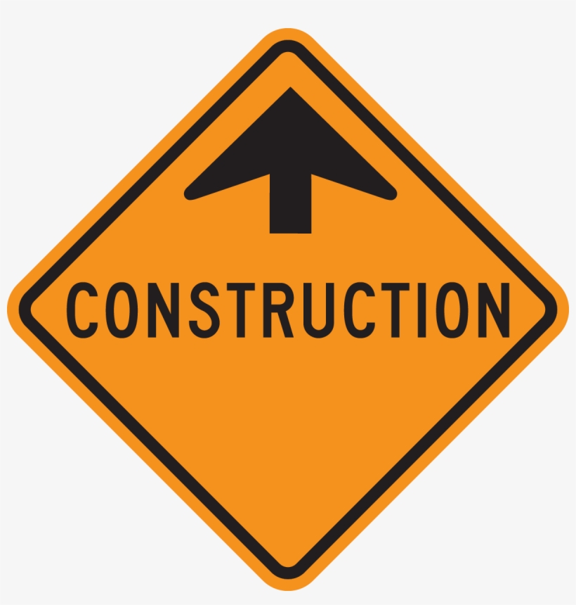Construction Ahead Dim - Construction Sign Transparent PNG - 1200x1200 ...