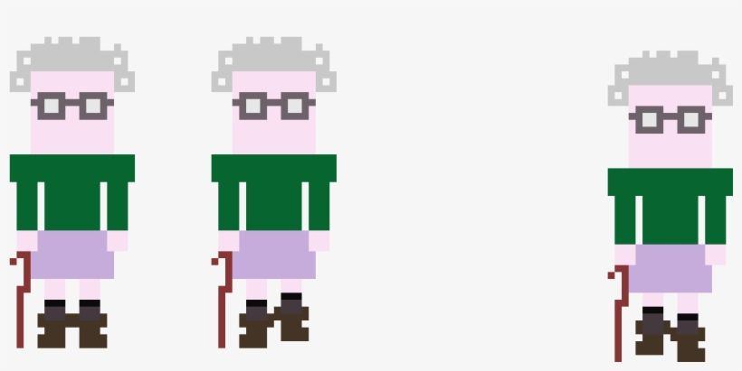 Granny Walking Sprites - Illustration Transparent PNG - 1150x560 - Free ...