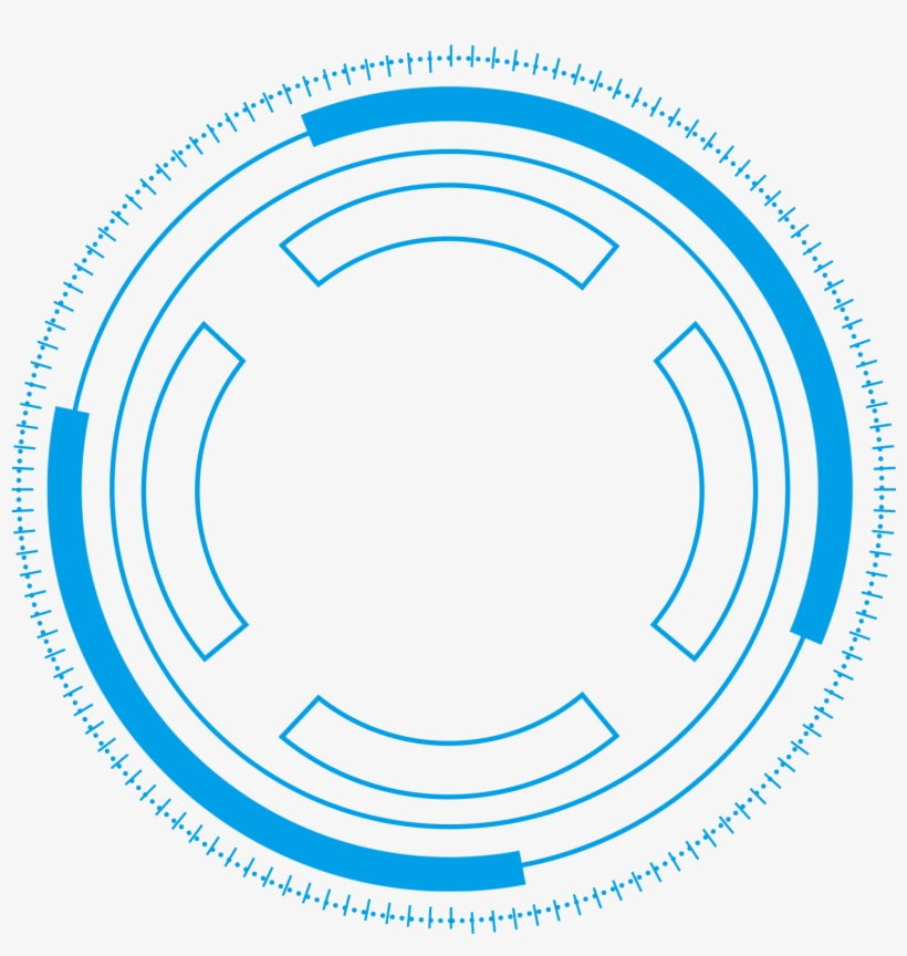 Download Technology Border Blue Simple Lines Png And Psd - Circle - HD ...