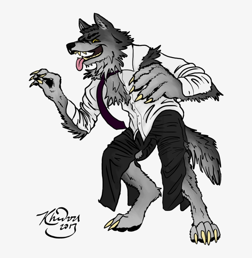 Clipart Free Stock Drawing Childrens Werewolf - Cartoon Transparent PNG ...