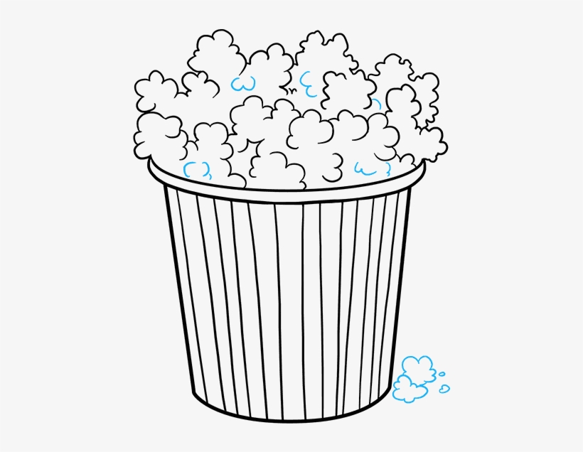 How To Draw Popcorn - Draw Popcorn Transparent PNG - 680x678 - Free ...