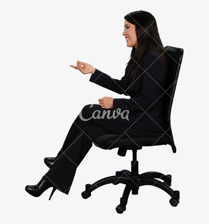 623 X 800 1 - Business Woman Sitting Side View Transparent PNG ...