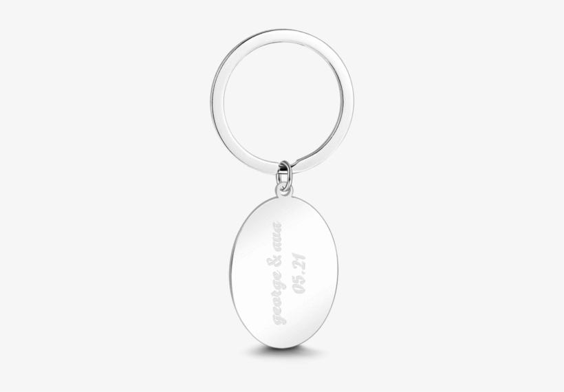 Oval Shape Engraved Key Chain Stainless Steel - Keychain Transparent ...
