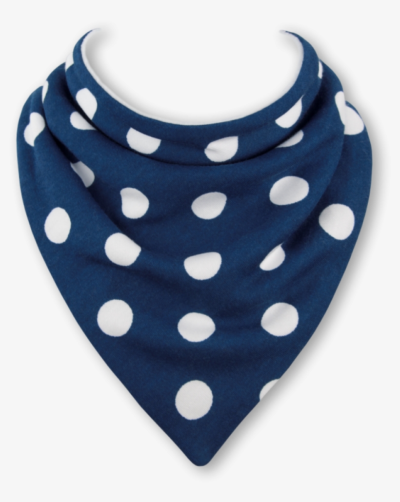 Babble Kids Bib Navy With White Polka Dots* - Textile Transparent PNG ...