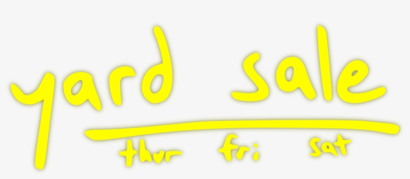 Yard Sale Yellow Image - Clip Art Transparent PNG - 2534x986 - Free ...