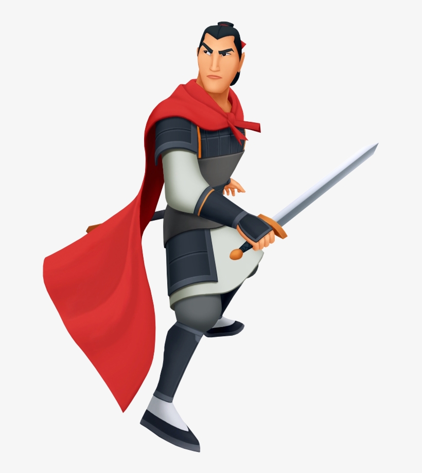 Clipart Black And White Li Shang - Kingdom Hearts Shang Transparent PNG ...