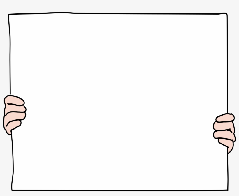 Download Blank Hand Sign Png - - Holding A Sign Transparent - HD ...