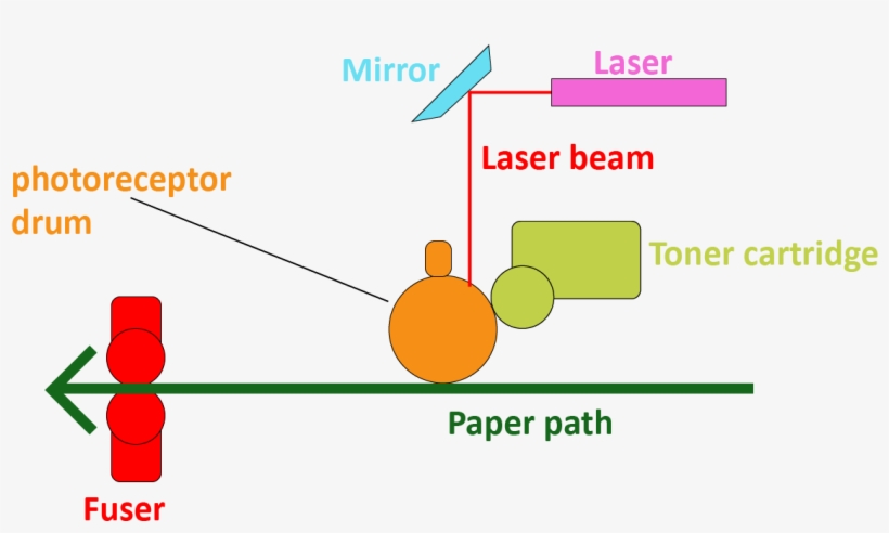 Single Toner Laser Printer - Diagram Transparent PNG - 1366x768 - Free ...