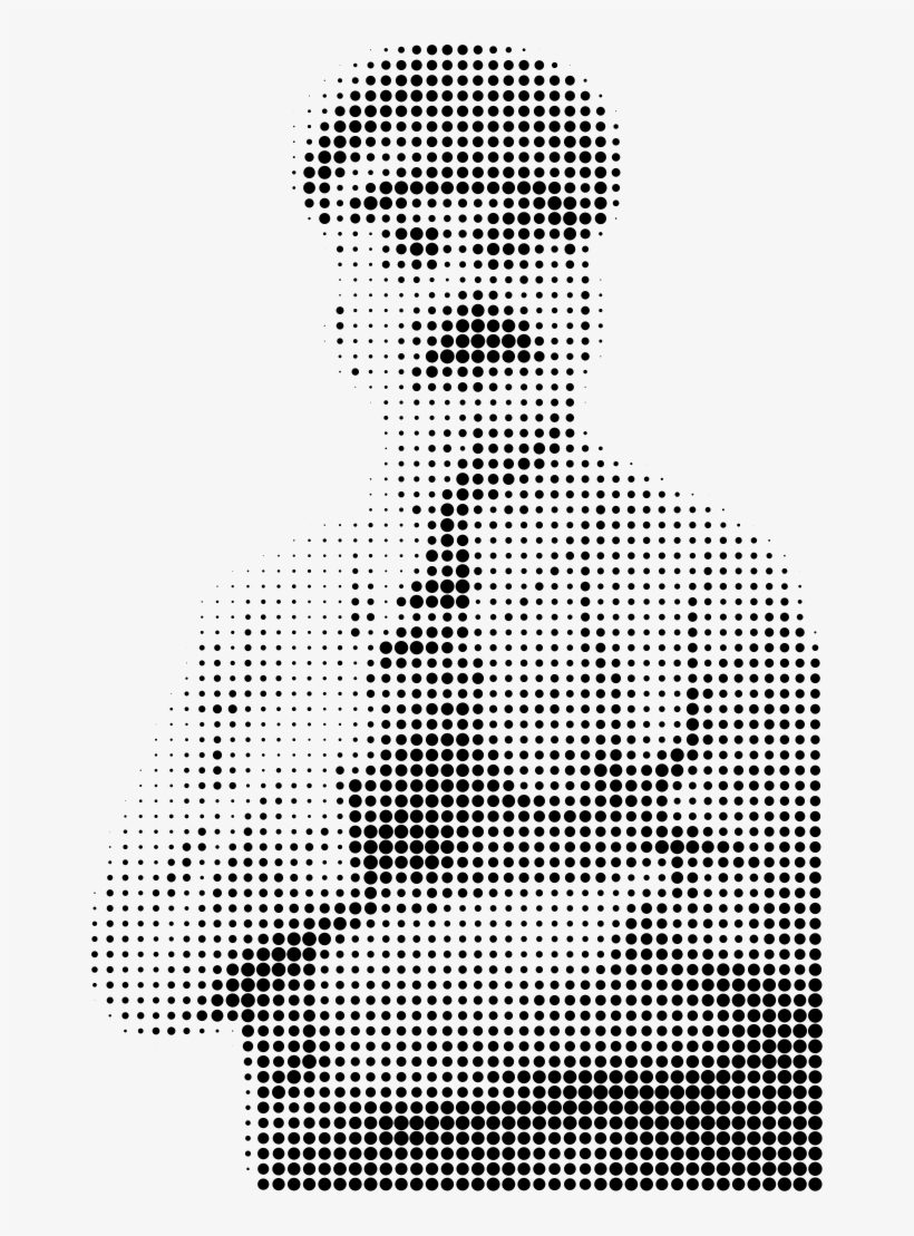 File - Halftone-stalin - Svg - Monochrome Transparent PNG - 656x1029 ...