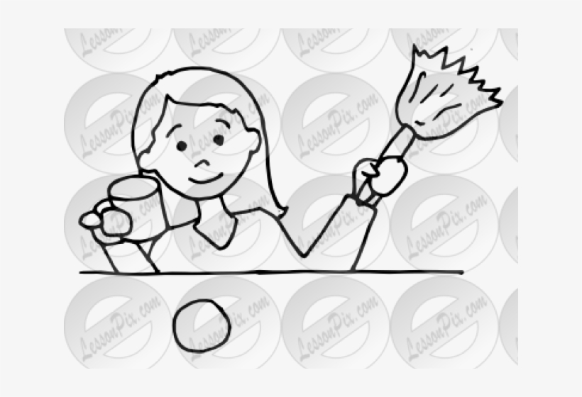 Dust Clipart Black And White - Outline Of Dusting Transparent PNG ...