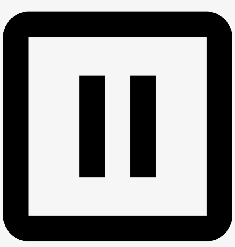Pause Squared Icon - Sleep Mode Icon Transparent PNG - 1600x1600 - Free ...