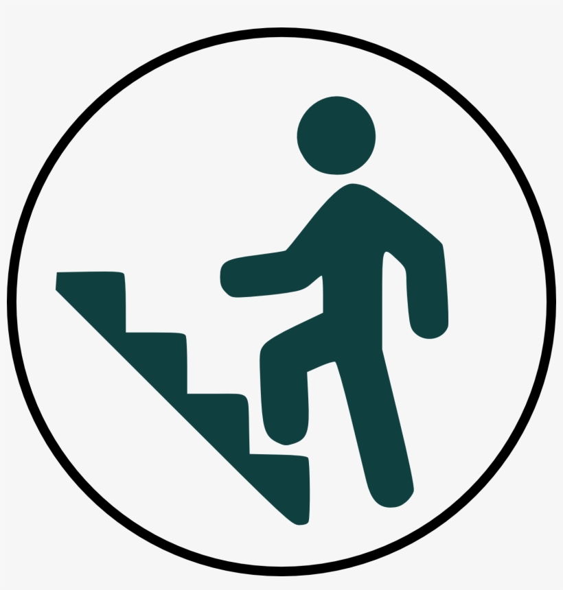 Stairs Icon - Man Climbing Stairs Icon Transparent PNG - 1529x1529 ...