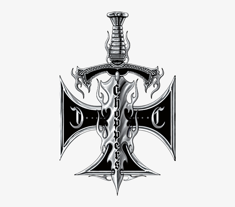 Iron Cross With Sword - Chopper Cross Transparent PNG - 675x675 - Free ...