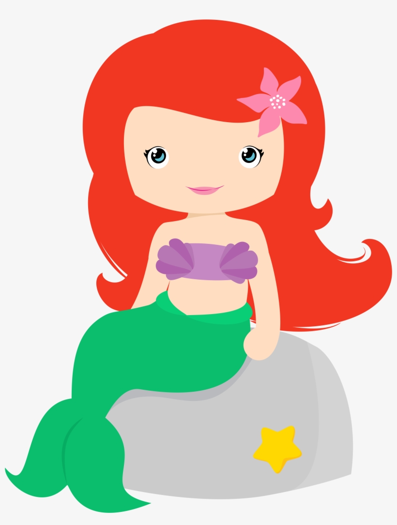 Little Merma - Pequena Sereia Cute Png Transparent PNG - 1257x1600 ...
