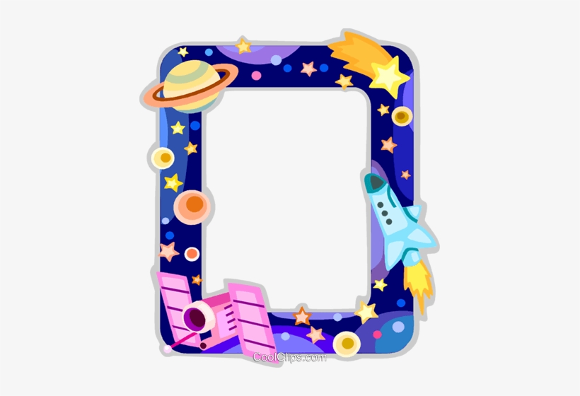 Outer Space Frame Royalty Free Vector Clip Art Illustration Transparent ...
