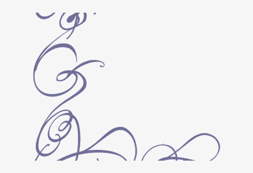 Decorative Line Blue Clipart Decorative Swirl - Decorative Line Art Png ...