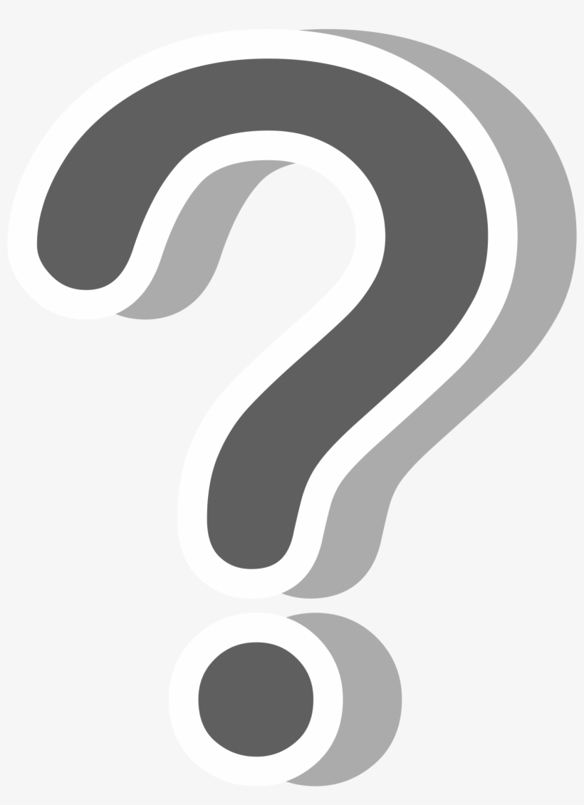 File History - Question Mark Gray Clipart Transparent PNG - 2000x2592 ...