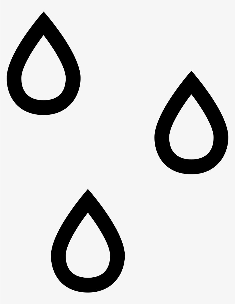 Raindrops Outlines Weather Symbol Of Water Drops Comments - Rain Drops Icon Png Transparent PNG ...