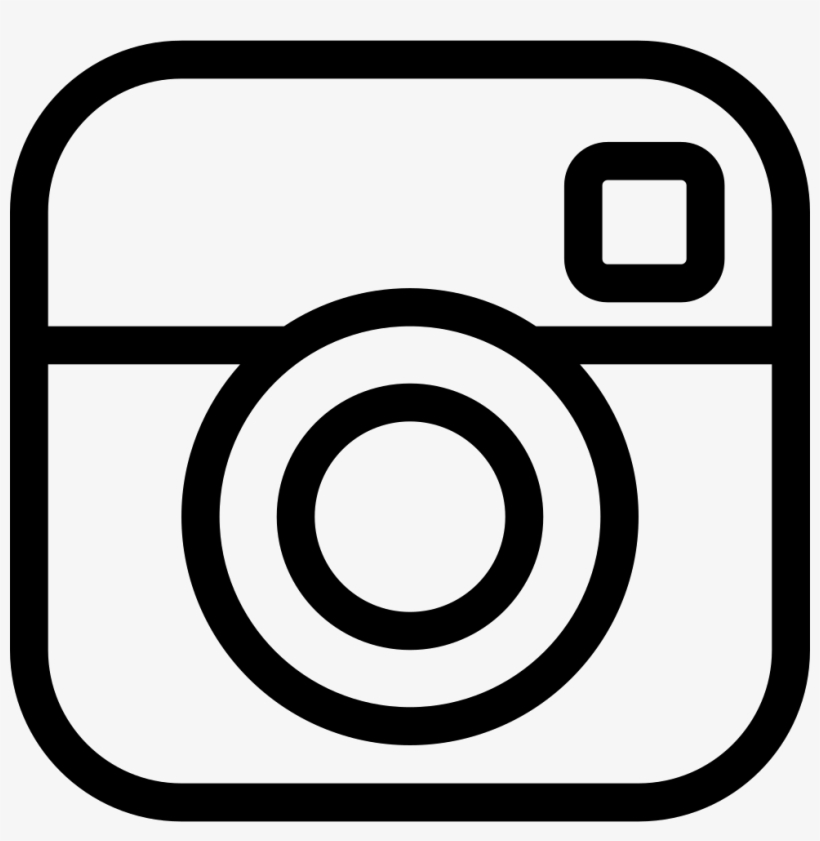 Instagram Social Outlined Logo - Instagram Png Monohrom Transparent PNG ...
