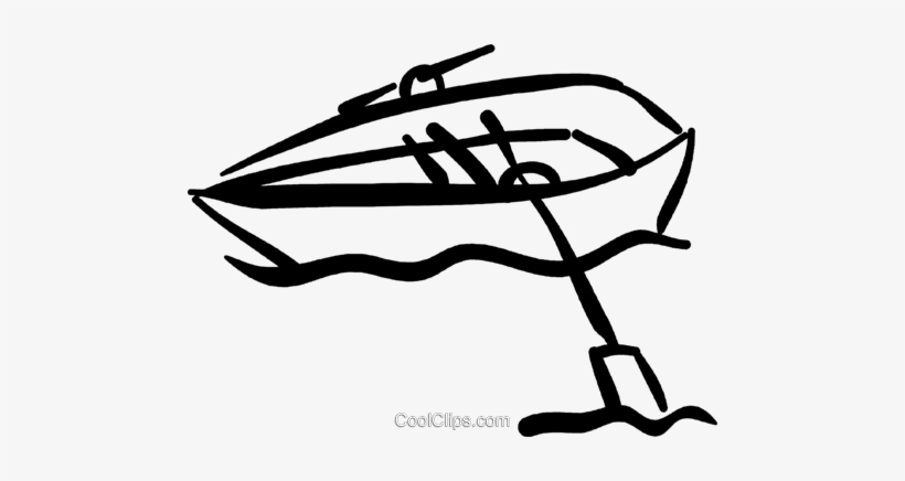 Rowboat Royalty Free Vector Clip Art Illustration - Row Boat ...