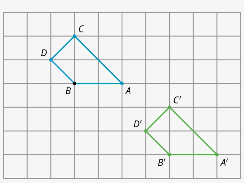 Two Identical Quadrilaterals On A Grid Labeled B D - Quadrilateral On ...