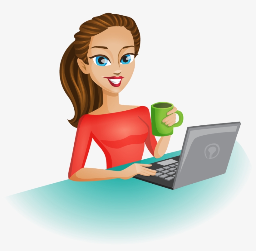 The Geeky Super Hero Mom - Computer Girl Vector Png Transparent PNG ...