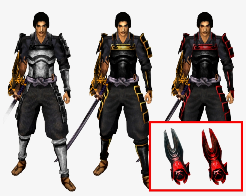 Armor Pack & Dark Oni Gauntlet - Onimusha 3 Red Armor Transparent PNG ...