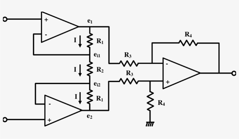 Instrumentation Amplifier - Gain Of The Three Op Amp Instrumentation ...