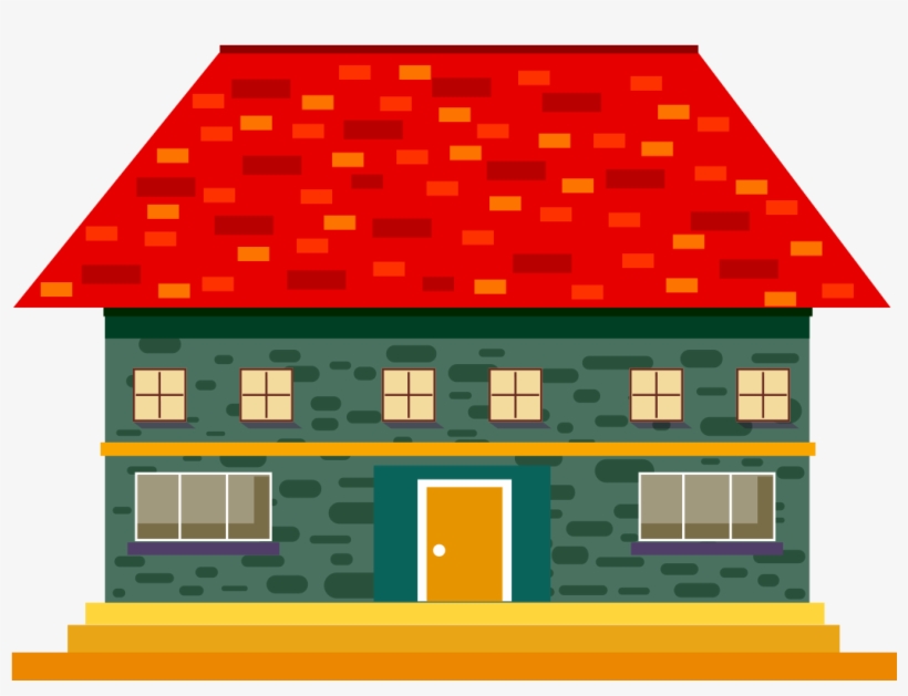 Brick Ranch House Clip Art