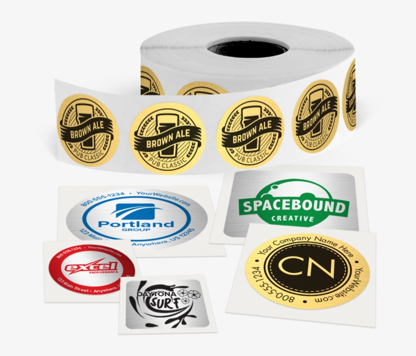 Picture Of Custom Foil Labels - Custom Foil Label Transparent PNG ...