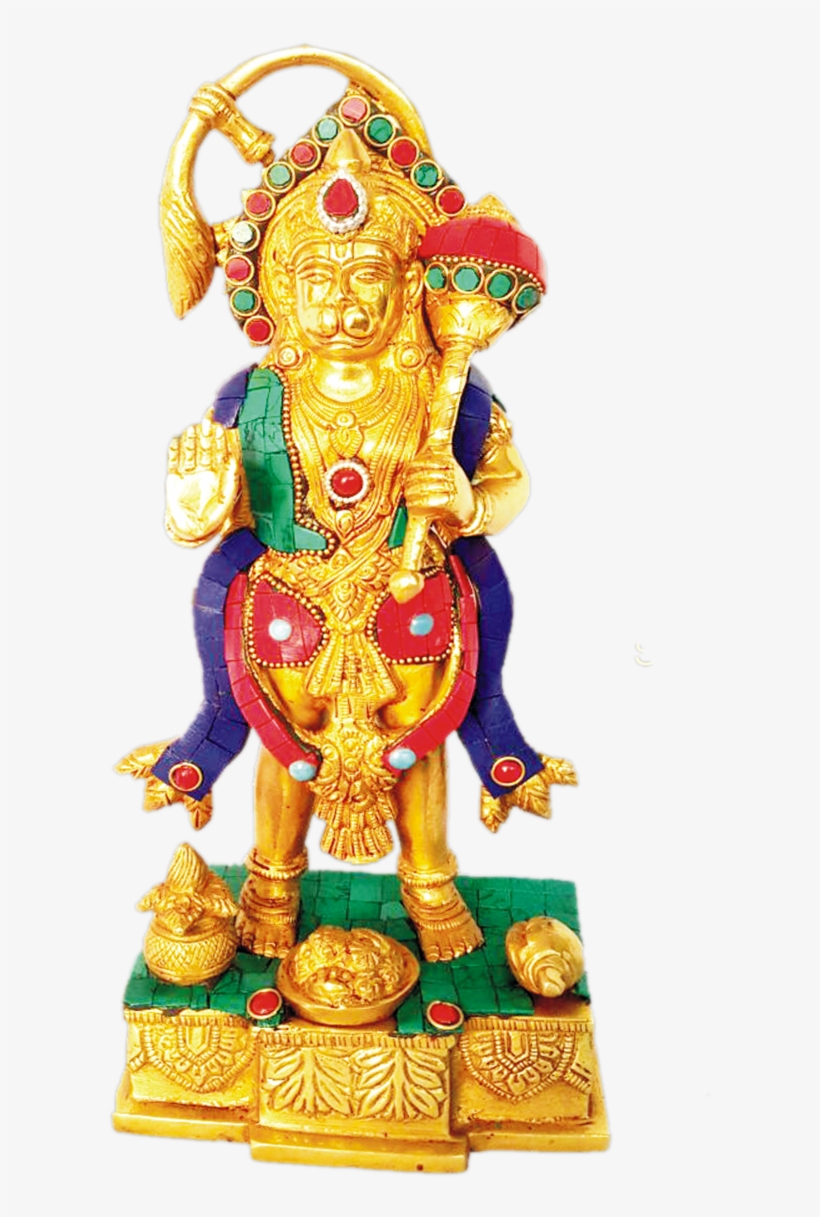 Hanuman The Protector Turquoise Stone Work 11" - Statue Transparent PNG ...
