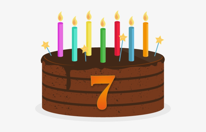 7th Birthday Cake Png - Birthday Transparent PNG - 900x595 - Free ...