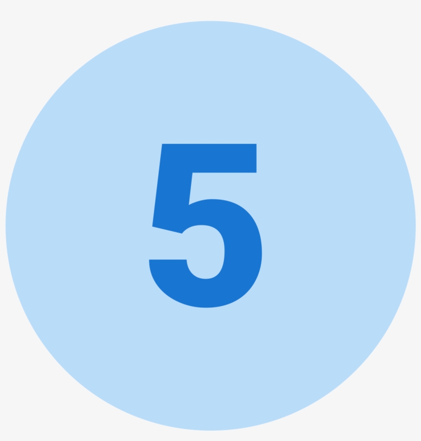 Circled 5 Icon - Number Transparent PNG - 1600x1600 - Free Download on ...