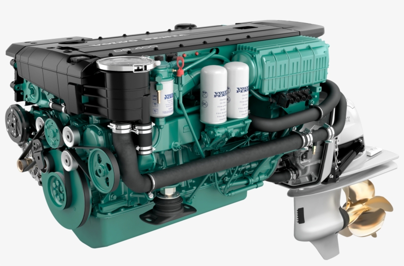 D6-400/dph - Motor Volvo Penta D6 Transparent PNG - 2324x1200 - Free ...