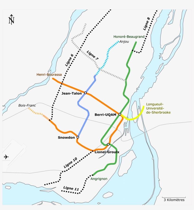 Montreal Metro Map Geographically Accurate Transparent PNG - 1157x1191 ...