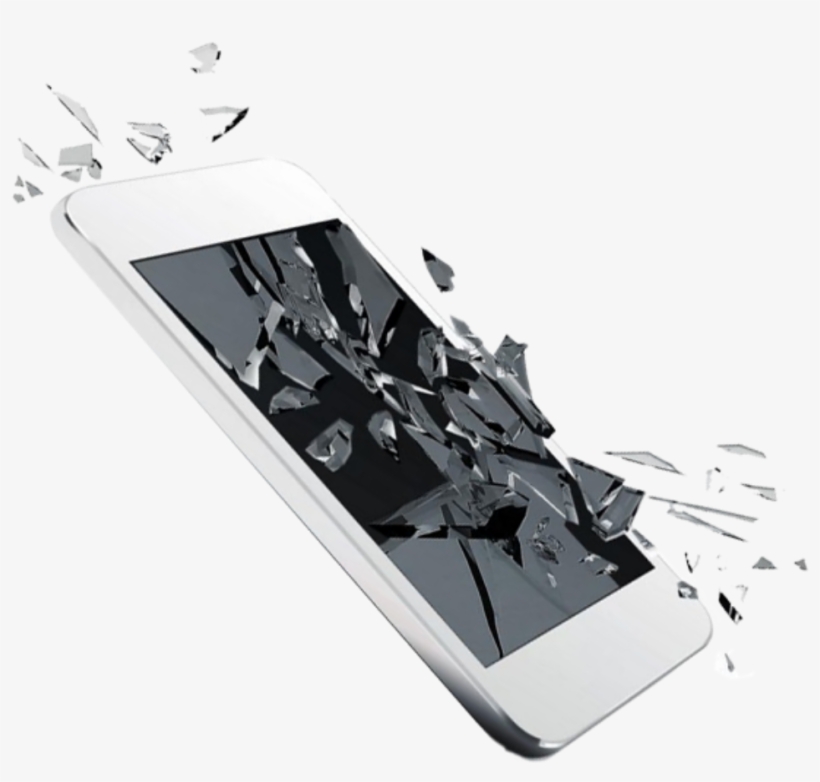 Ftestickers Cellphone Screen Cracked Broken 3deffect - Mobile Phone ...
