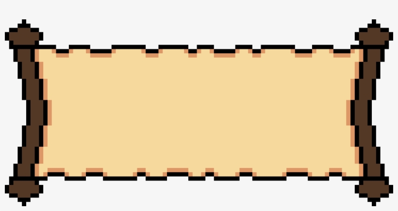 Ancient Pixel Scroll - Scroll Pixel Art Transparent PNG - 2275x1100 ...