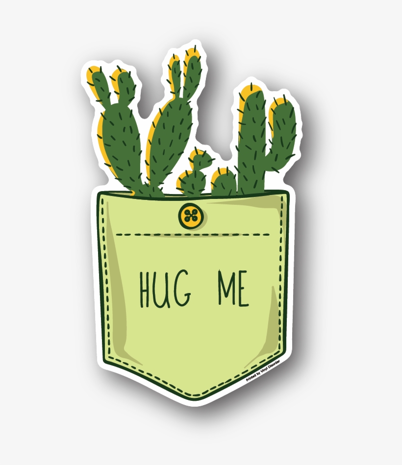 Cactus Sticker, Hugs Sticker, Cute Folder Stickers, - Illustration ...