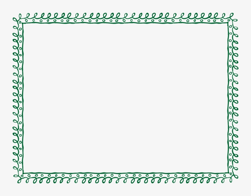 Download Orange Full Sheet Doodle Border - Green Border Frame Png - HD ...