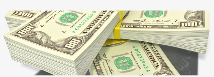 Money Three Stack - 100 Dollar Bill Transparent PNG - 2200x600 - Free Download on NicePNG