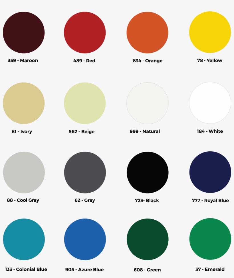 Stock Material Colors - Polypropylene Colors Transparent PNG ...