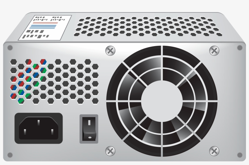 Standard Computer Power Supply Png Clipart - Cartoon Computer Power ...