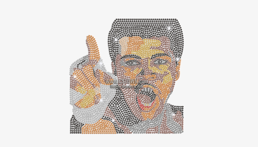 Yelling For Muhammad Ali Iron On Rhinestone Transfer - Cross-stitch ...