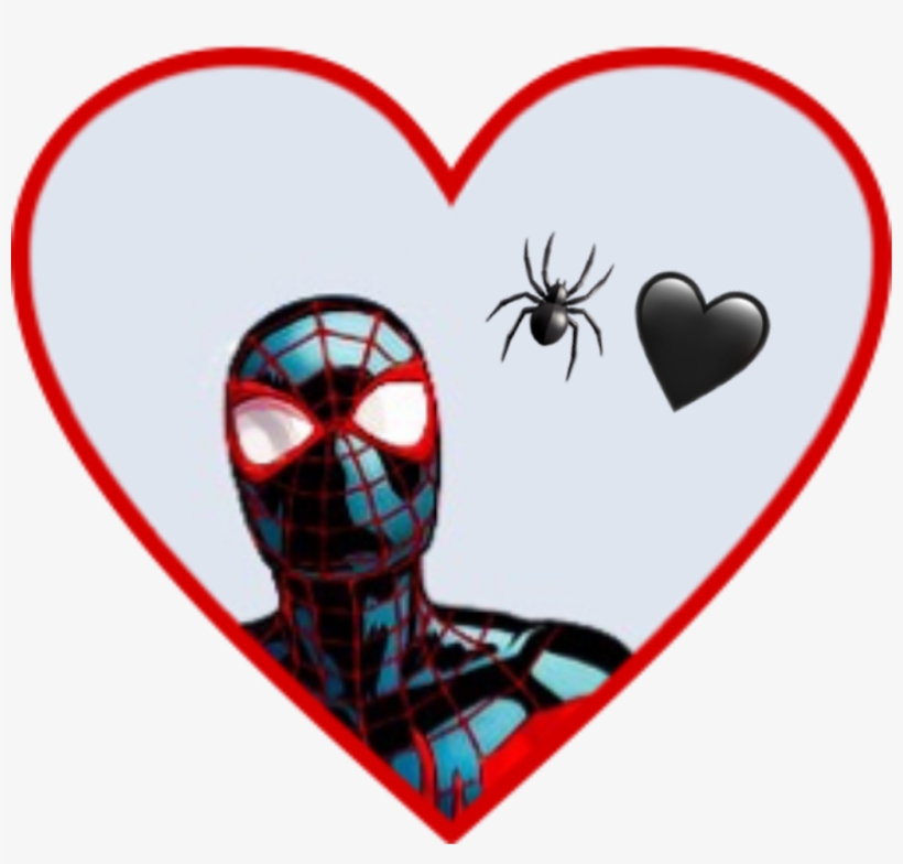I Love Him Spiderman Milesmorales - Heart Transparent PNG - 1024x930 ...