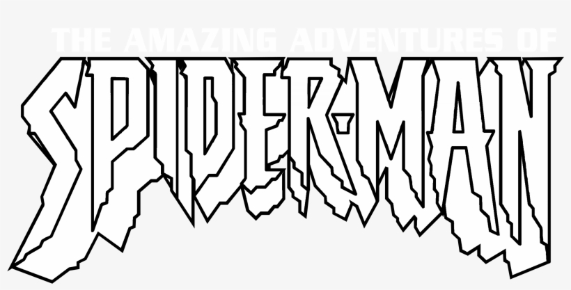 Spider Man Logo Black And White - Calligraphy Transparent PNG ...