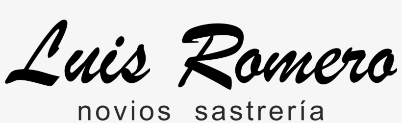 Luis Romero Novios Y Sastrería - Calligraphy Transparent PNG ...
